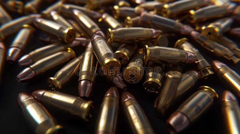 Many Ammunition Bullets Pattern Background Stock Illustration ...