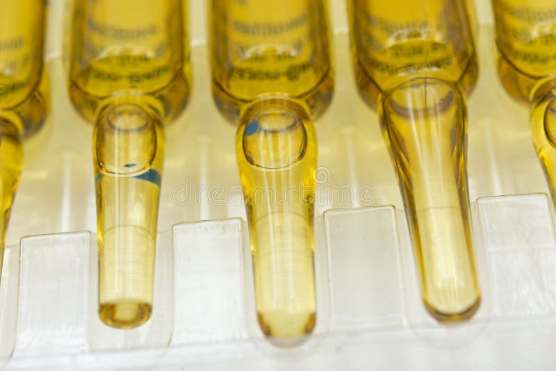 Many Ampoules Two Set in Pharmaceutical Packaging Stock Photo - Image ...
