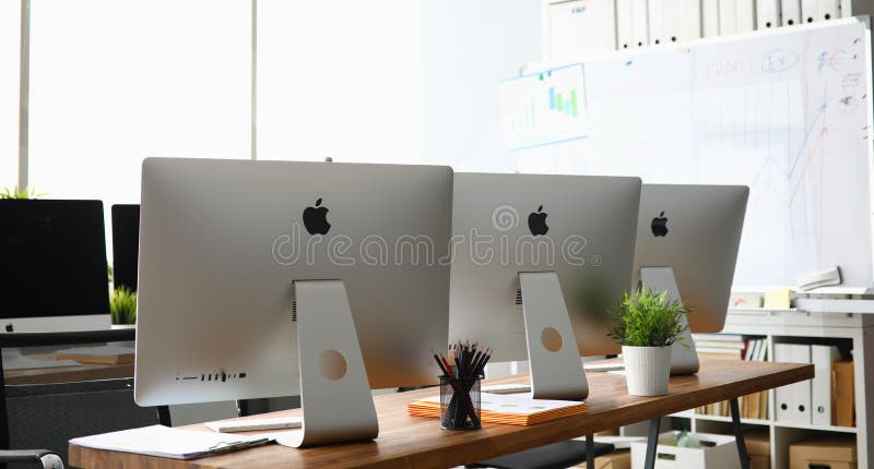 Modern Pc Apple Imac in Office Table Editorial Stock Image - Image of ...