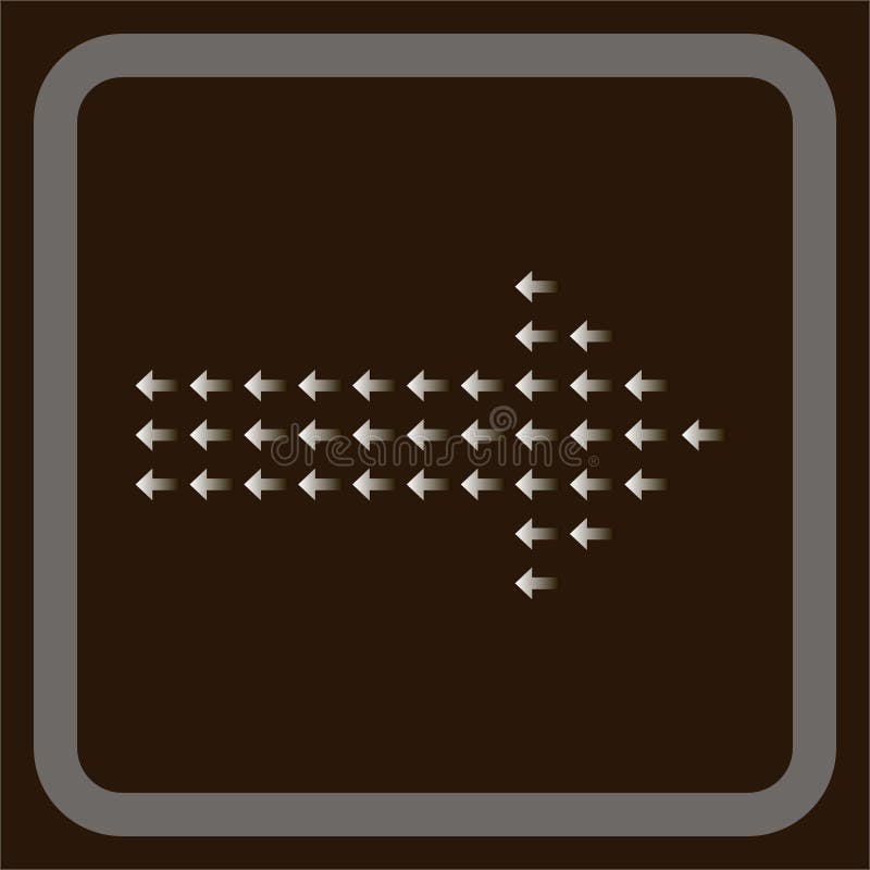 Many Arrows Inside the Big Arrow Stock Vector - Illustration of idea ...