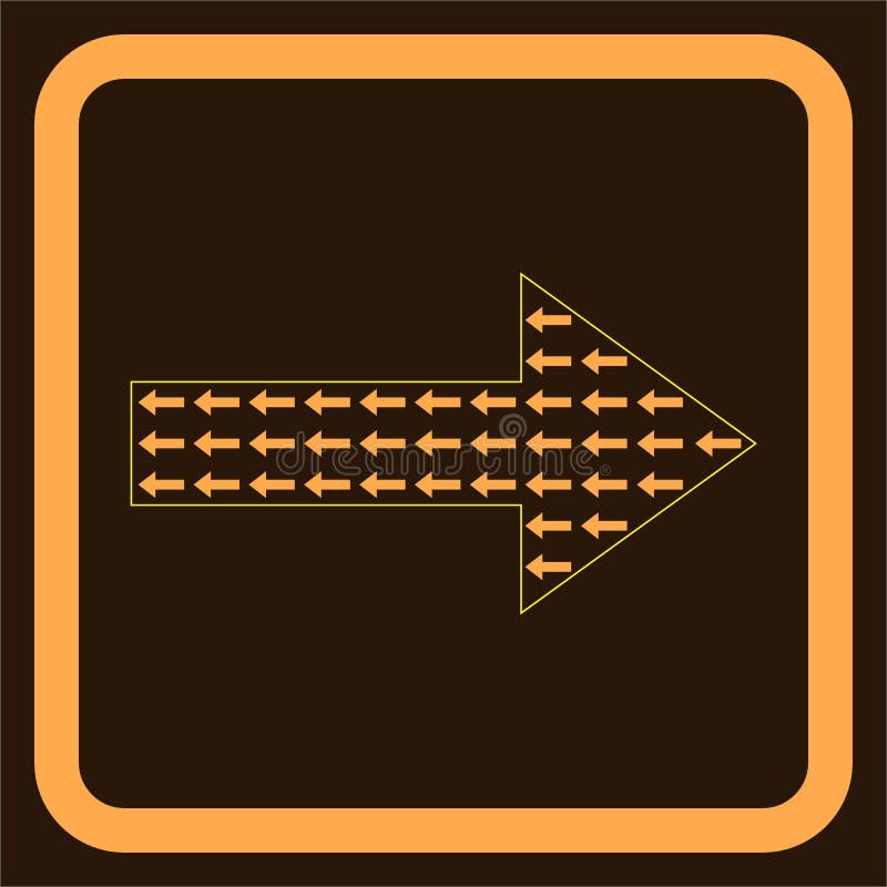 Many Arrows Inside the Big Arrow Stock Vector - Illustration of right ...