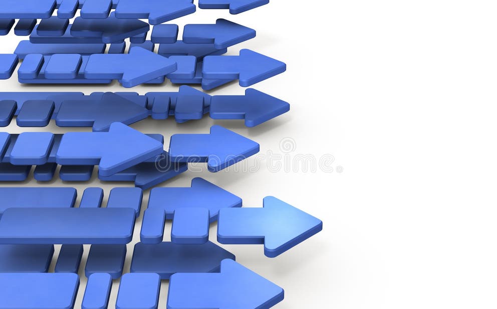Many Arrows Moving Forward in a Group To the Right. the Arrows Move ...