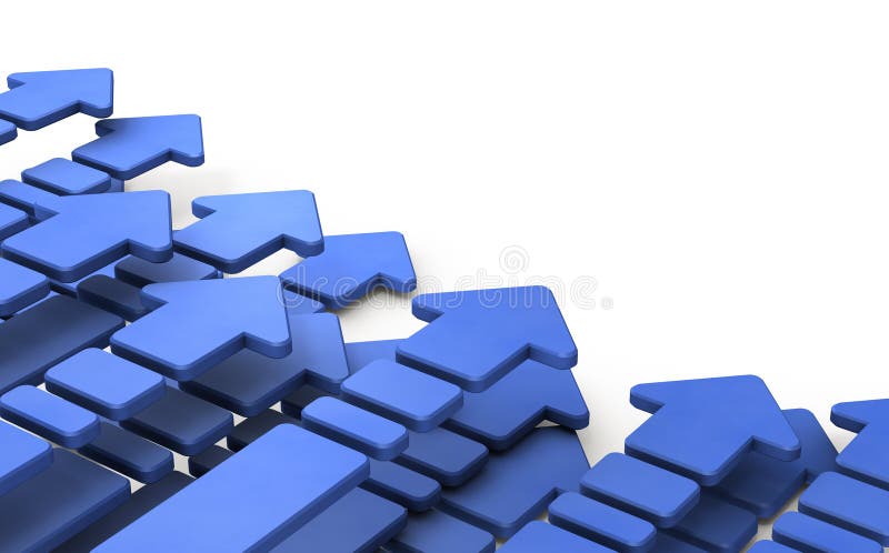 Many Arrows Moving Forward in a Group Toward the Upper Right. the ...