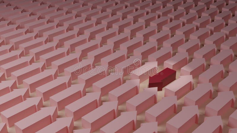 Many Arrows Pointing in Different.one Arrow Different,concept of ...