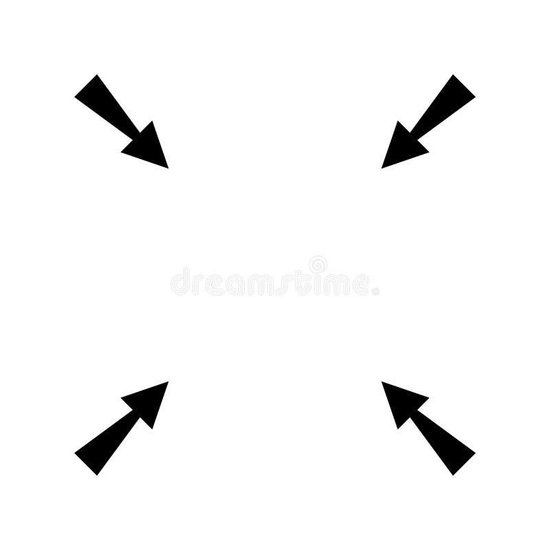 Many Arrows Pointing To the Center. Stock Illustration - Illustration ...