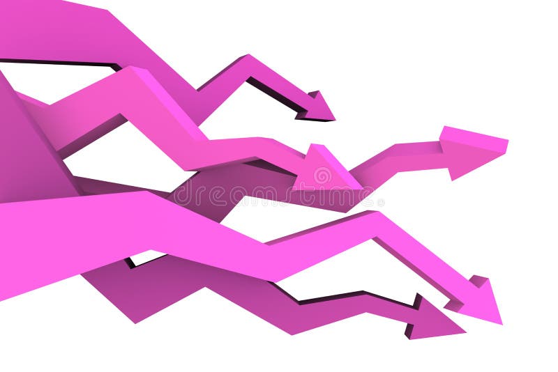 Many Arrows Showing Different Business Results Stock Illustration ...