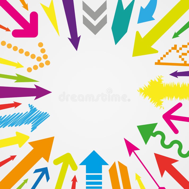 Many arrows stock vector. Illustration of perspective - 31205051