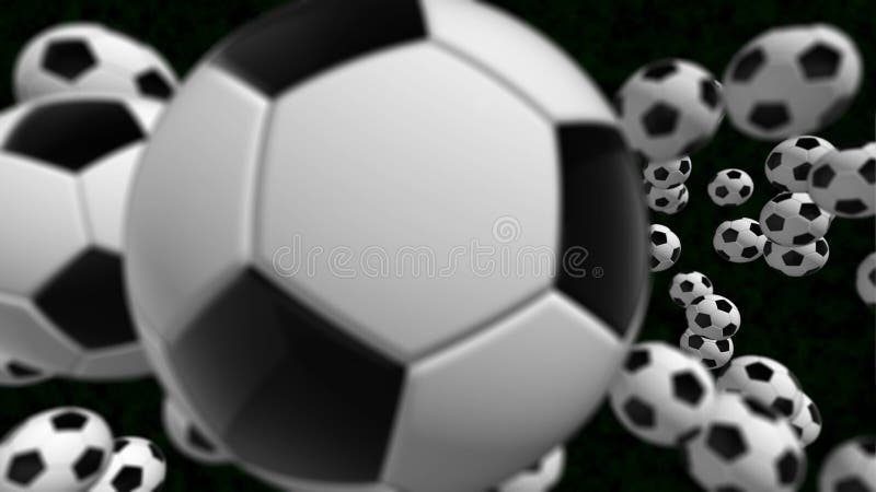 Many Balls Fly and Circle in Space. Black Background Stock Video ...