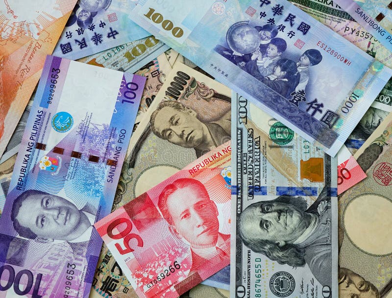 Many Banknotes of Different Countries Stock Photo - Image of fortune ...