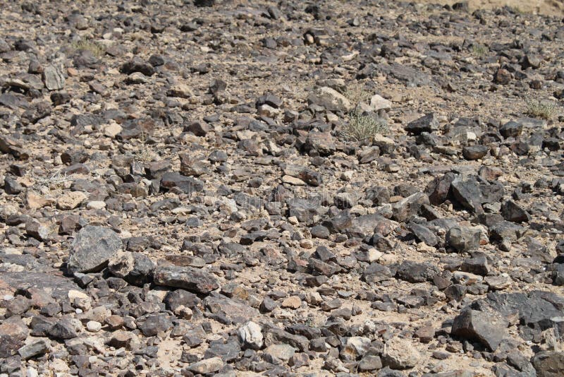 Basalt Rocks Over the Desert Ground Stock Photo - Image of desert ...
