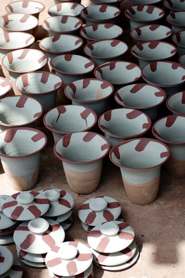 Many Beautiful Ceramic Handicraft Cups Stock Photo - Image of gift ...