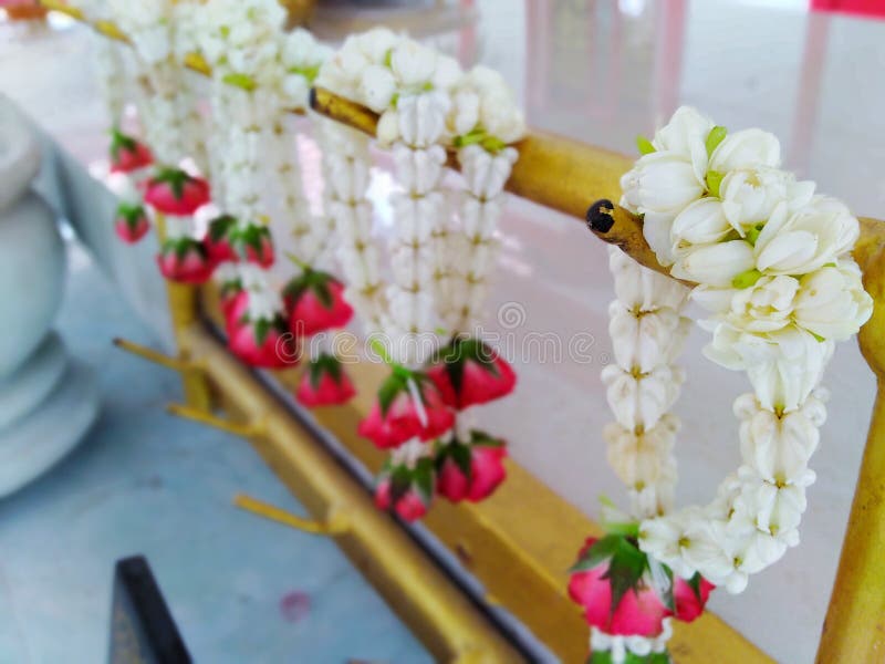 Many Beautiful Garlands Hanging Out. Stock Image - Image of garlands ...