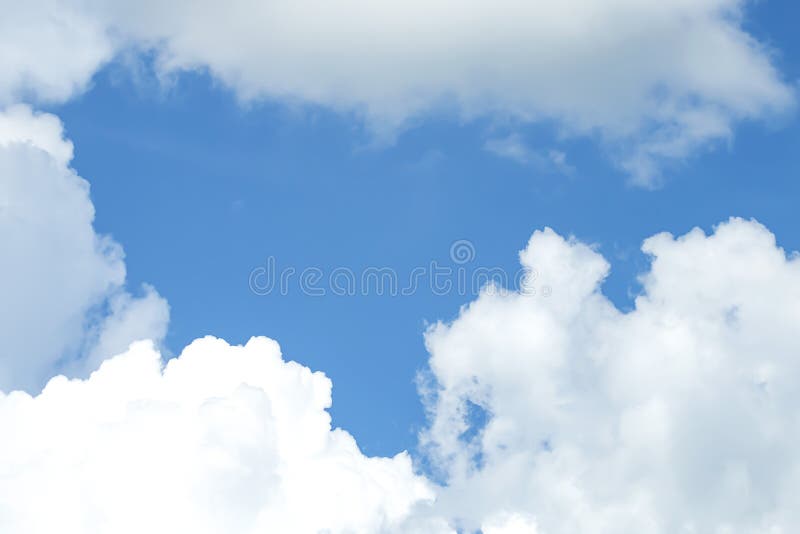 Many Beautiful White Clouds in the Sky Stock Photo - Image of sunlight ...