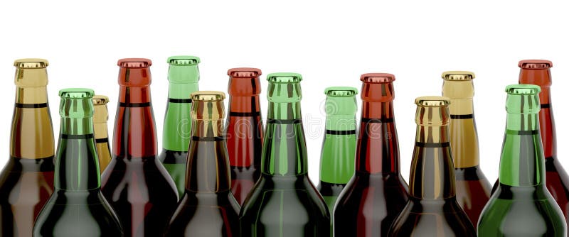 Many beer bottles stock illustration. Illustration of brew - 117230518