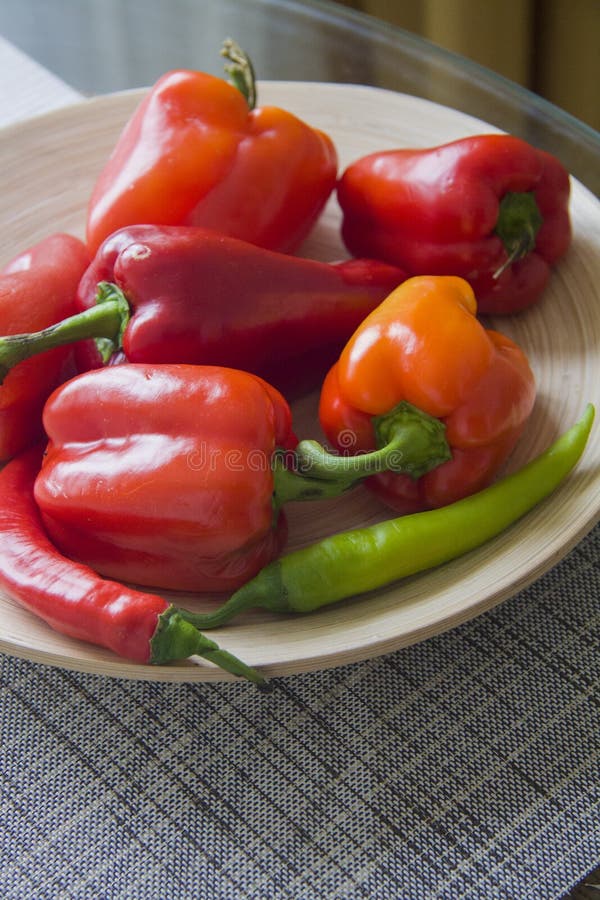 Many of red bell pepper stock image. Image of store - 298986861