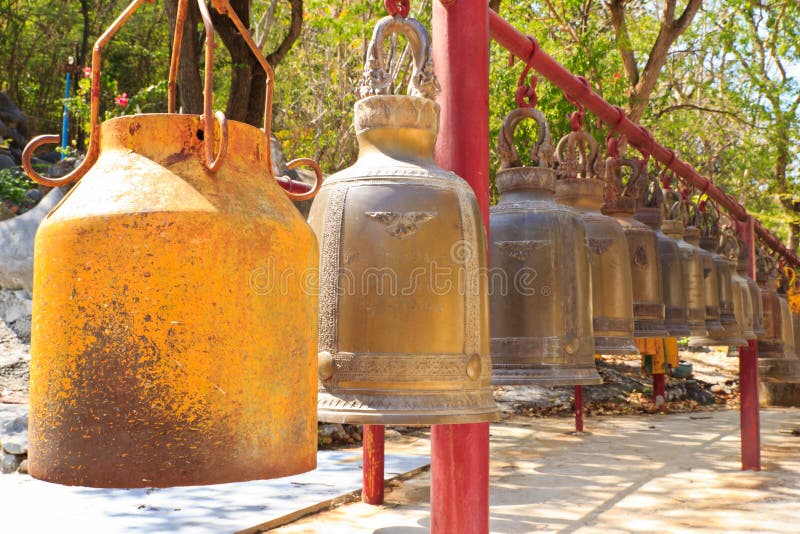Many bells stock image. Image of sculpture, round, temple - 28817575