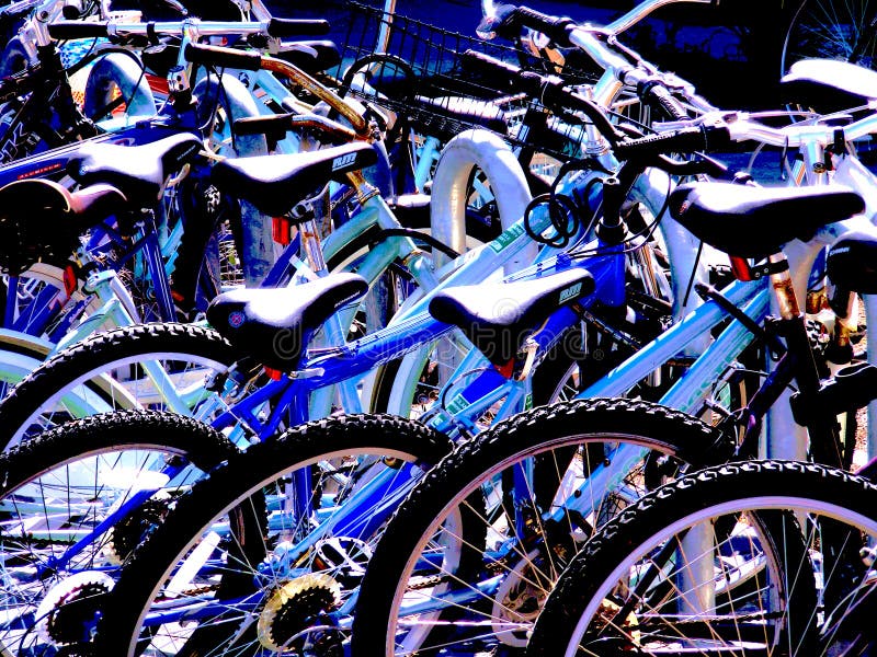 Many Bicycles Parked editorial stock photo. Image of objects - 76256338