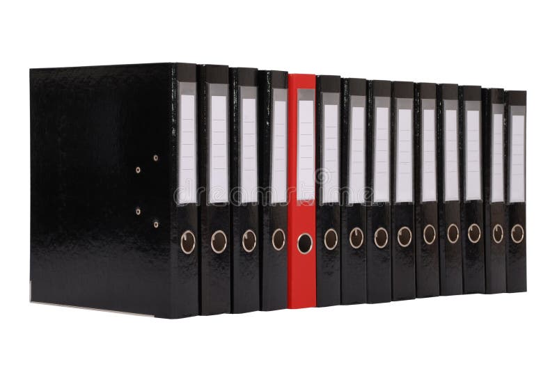 Many the Big Black Folders on a White Background Stock Illustration ...