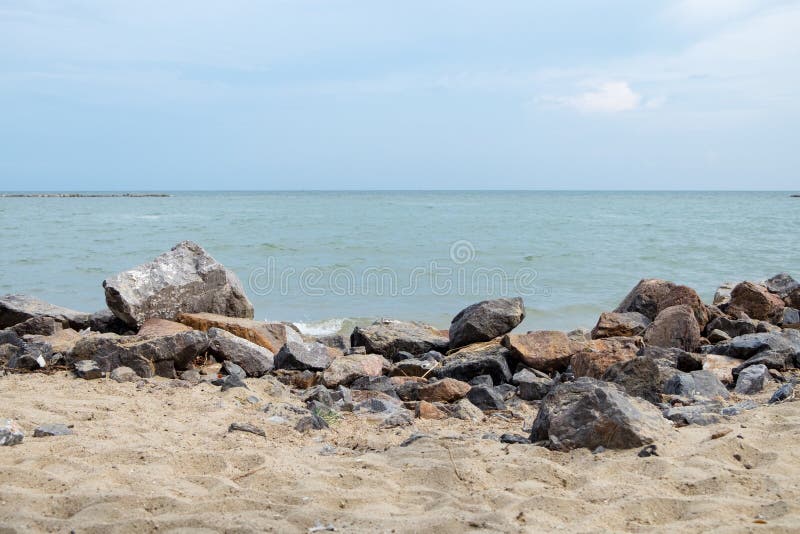 Many big rock on sand stock image. Image of grain, meditation - 80717043