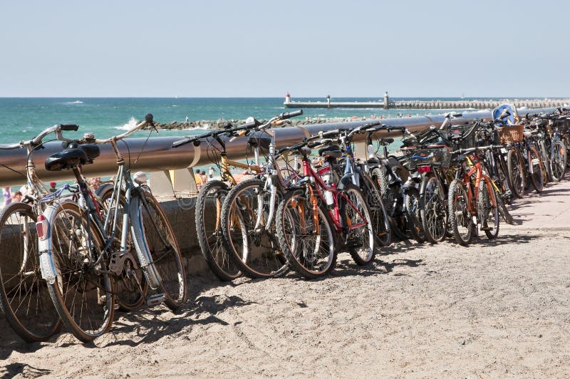 Many Bikes Along Beach Stock Photos - Free & Royalty-Free Stock Photos ...