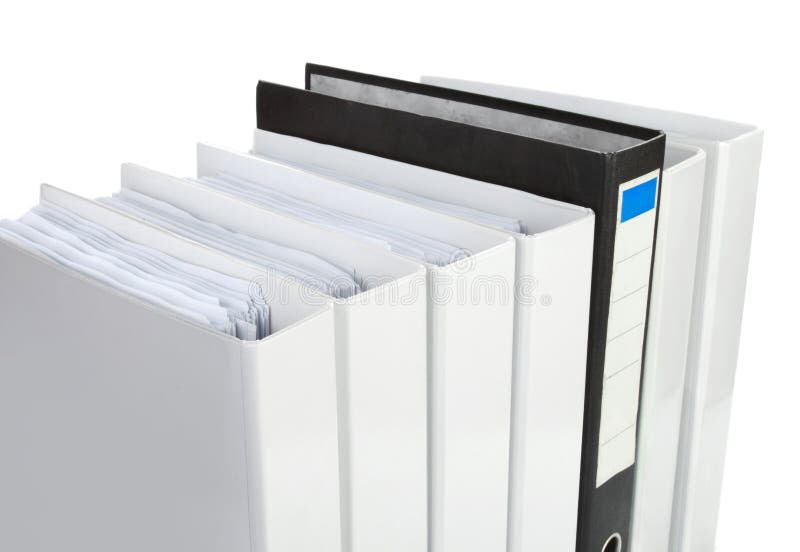 Archive with Many Binders on Shelf Stock Image - Image of file, archive ...