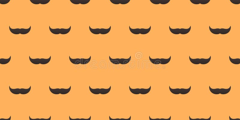 Many Black Hipster Male Mustache Pattern, Simple Seamless Texture on ...