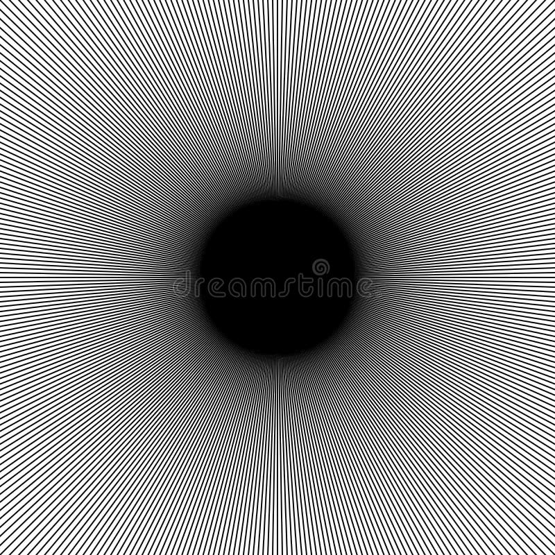 Many Black Lines, Optical Illusion with Moire on White Stock Vector ...