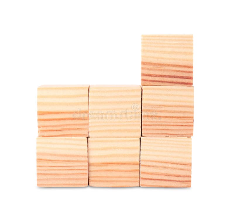 Many Blank Wooden Cubes Isolated on White Stock Image - Image of play ...