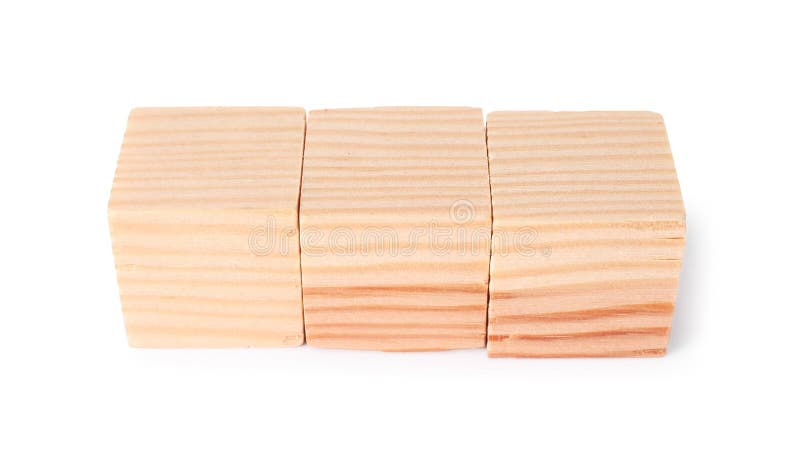 Many Blank Wooden Cubes Isolated on White Stock Photo - Image of decor ...