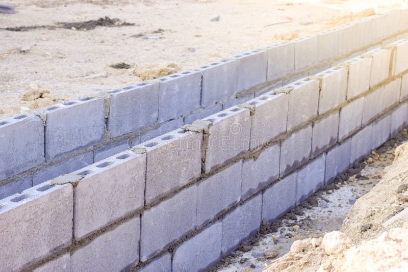 Many Blocks of Bricks are Placed Side by Side Stock Photo - Image of ...