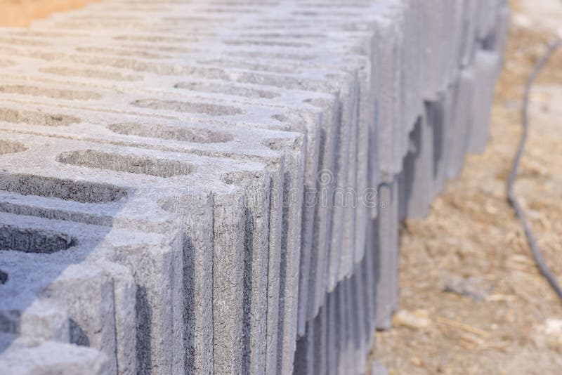 Many Blocks of Bricks are Placed Side by Side Stock Photo - Image of ...