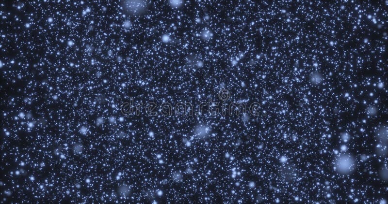 Many Blue Particles Moving through Space. Bokeh Stock Illustration ...