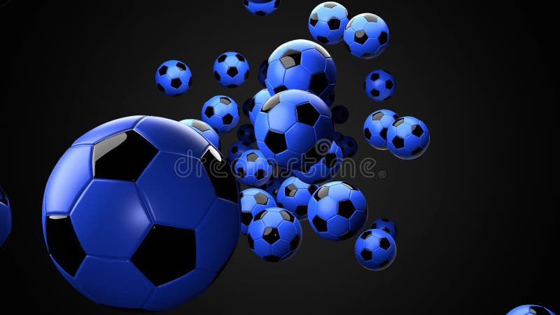 Many Blue Soccer Balls on Black Background. Stock Footage - Video of ... Many Blue Soccer Balls on Black Background. Stock Footage - Video of ...