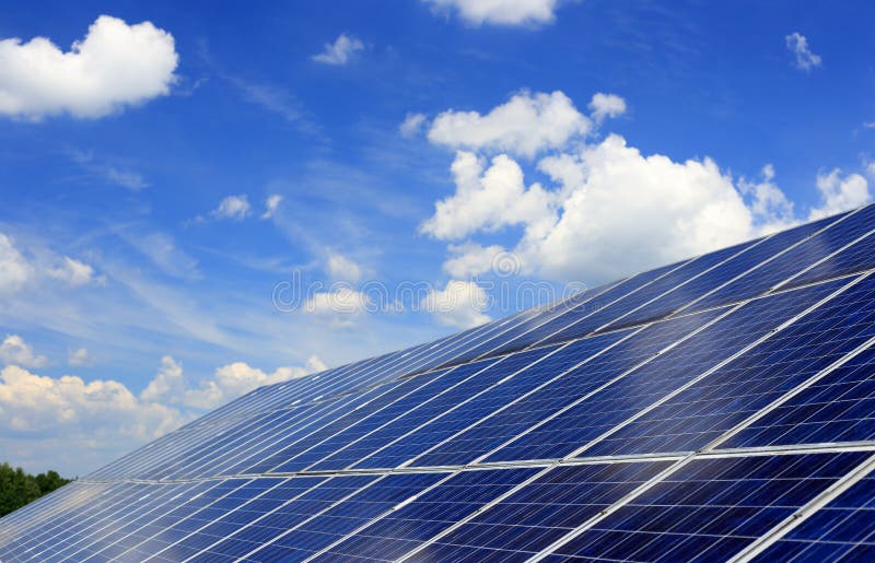Many blue solar panels stock photo. Image of panel, generate - 68467422