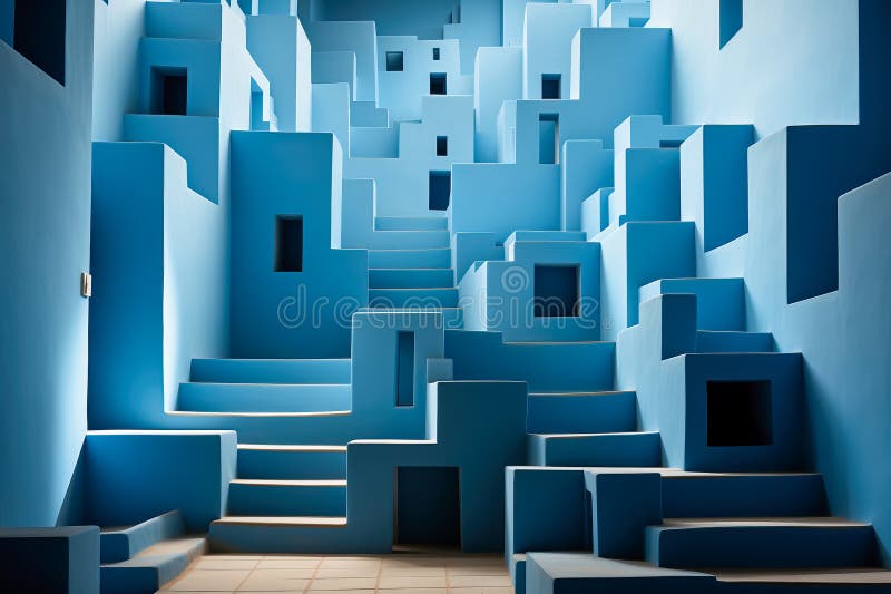 Many blue stairs and steps stock illustration. Illustration of document ...