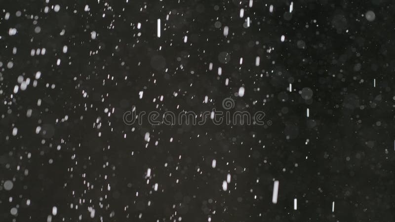 Many Blurred Dust Particles White Powder Floating Fall from Above in ...