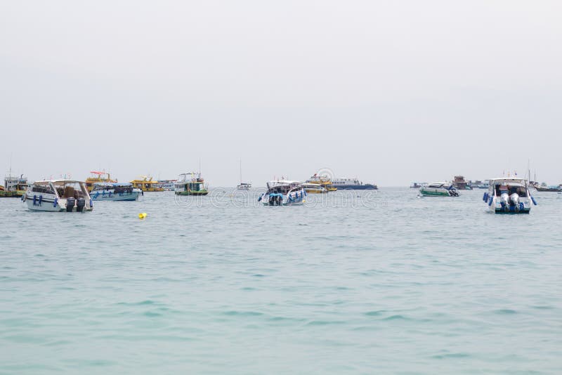 Many boats on sea. editorial image. Image of tropical - 90372435