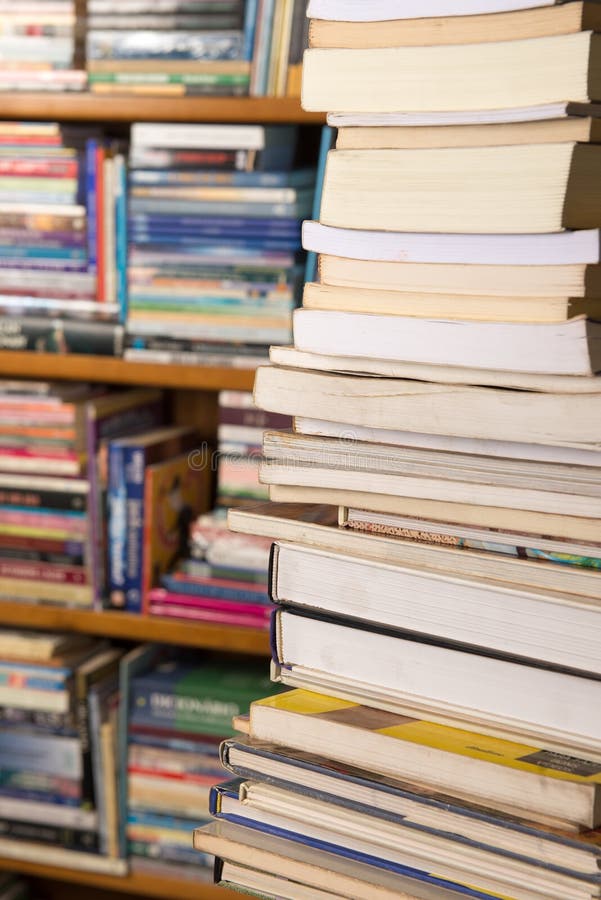 Many books on book shelves stock image. Image of library - 167288885