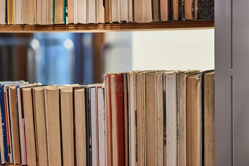 Many Book Shelves in a Library Stock Photo - Image of bookstore ...