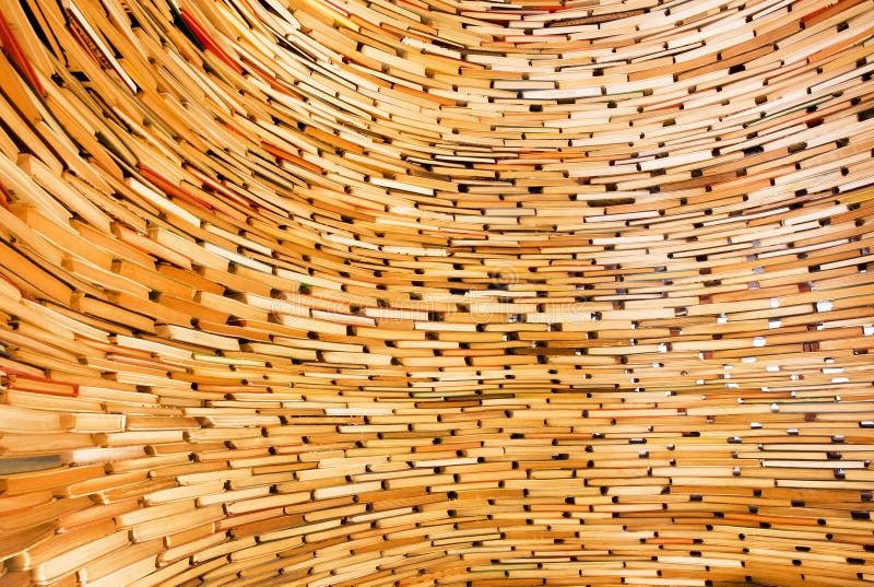 Many Books Stacked in Endless Bookshelf Stock Photo - Image of learning ...