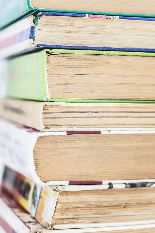 Many Books Standing in a Row Isolated Stock Photo - Image of learning ...