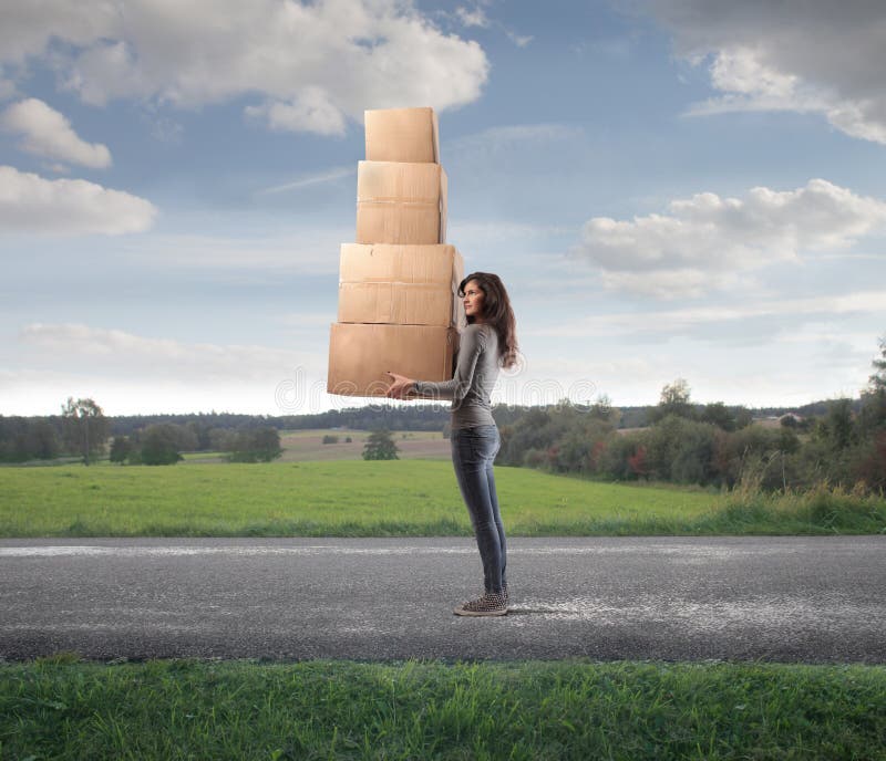 Too Many Boxes stock image. Image of weight, heavy, carton - 27313331