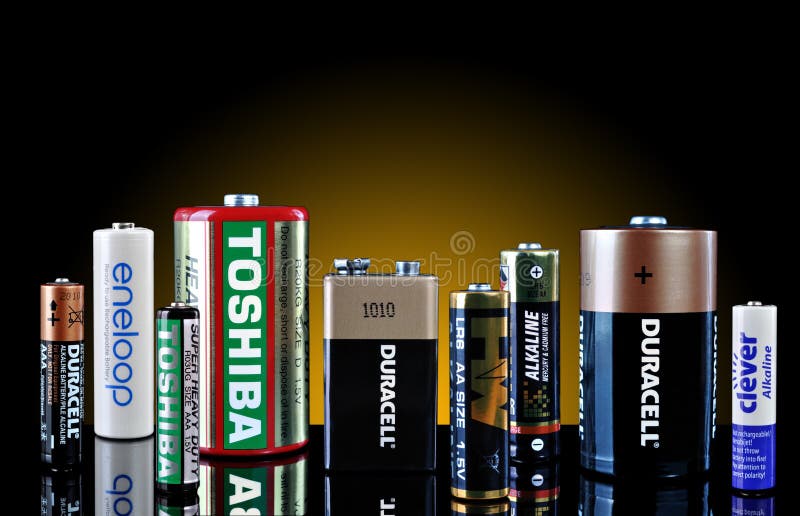 Many brands batteries editorial stock image. Image of charge - 23120289