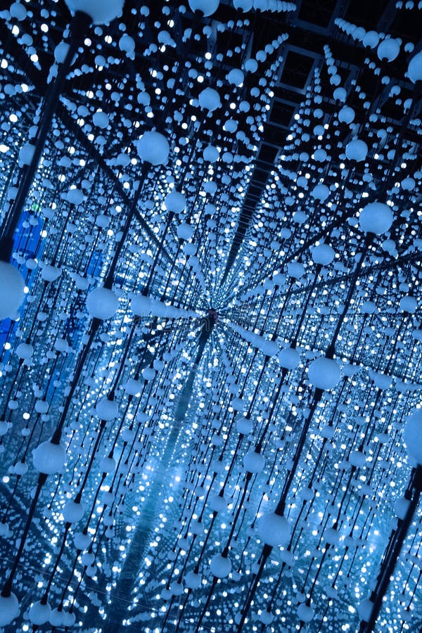 Many Bright Spotlights Pattern in an Abstract Scene Stock Photo - Image ...