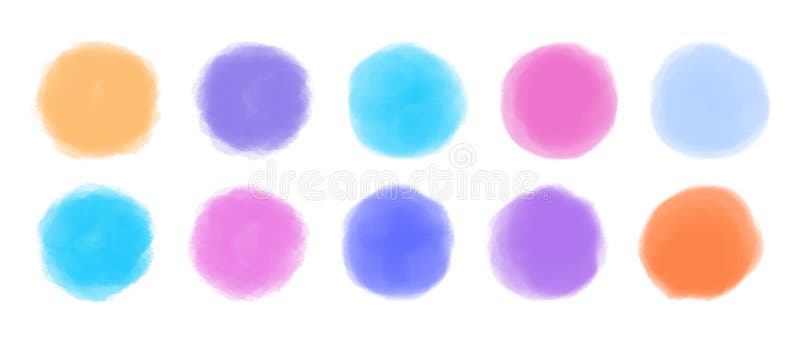 Many Brush Circle Logo Template Vector Set Stock Vector - Illustration ...