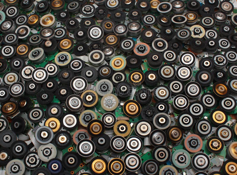 Many Brushless Electric Motors from Cd and Dvd Drives Stock Image ...
