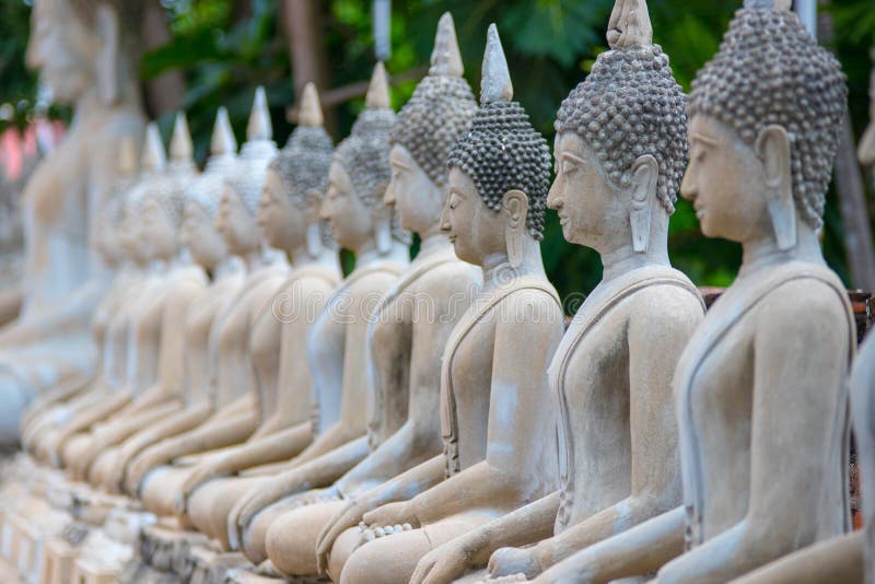Many buddha statue sit stock photo. Image of face, respect - 112248190