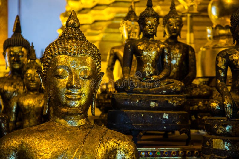 Many Buddhas stock image. Image of golden, buddhist, asia - 43972611