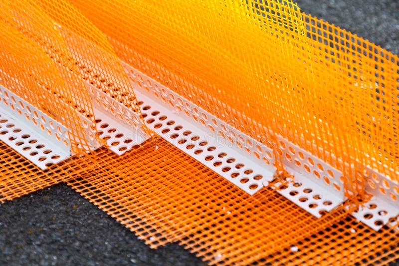 Many Building Corners with Reinforcing Mesh for Finishing Work, Home ...