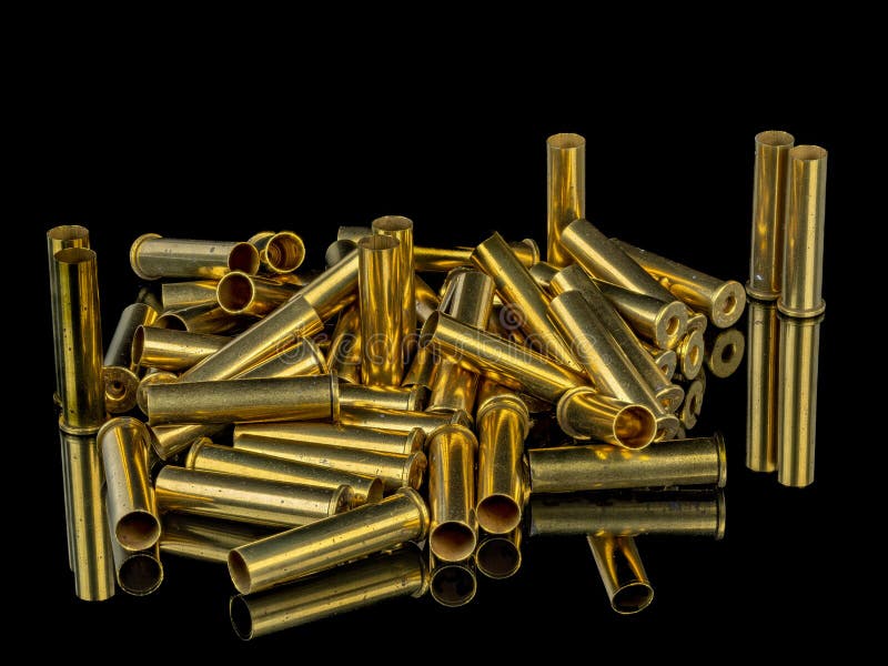 Empty Rifle Cartridges Made of Brass Stock Image - Image of empty ...